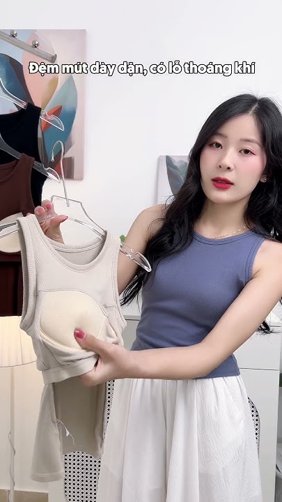Áo ba lỗ sẵn đệm mút vừa tiện lợi vừa thoáng mát 🥰 - Zalo: 0971431592 #shorts - YouTube