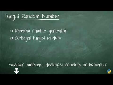 Tutorial Dasar Python 3 - 18 Fungsi Random Number - YouTube