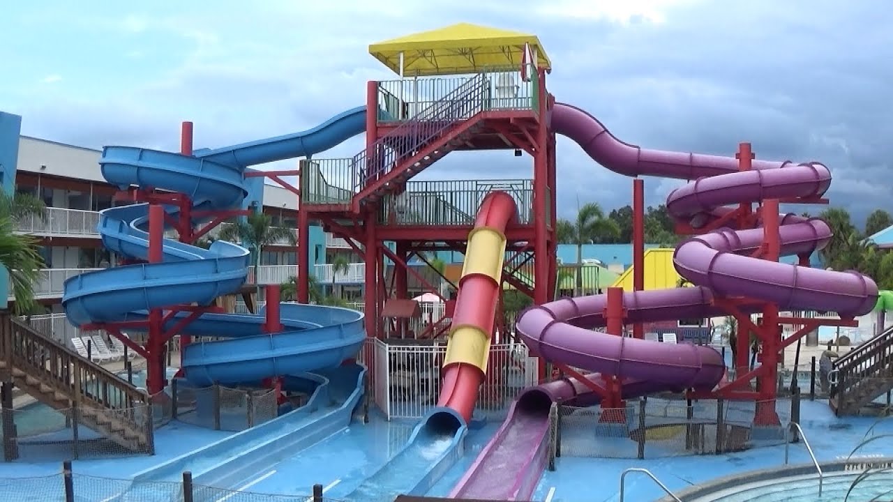 Waterpark At Flamingo Waterpark Resort In Kissimmee Florida - YouTube