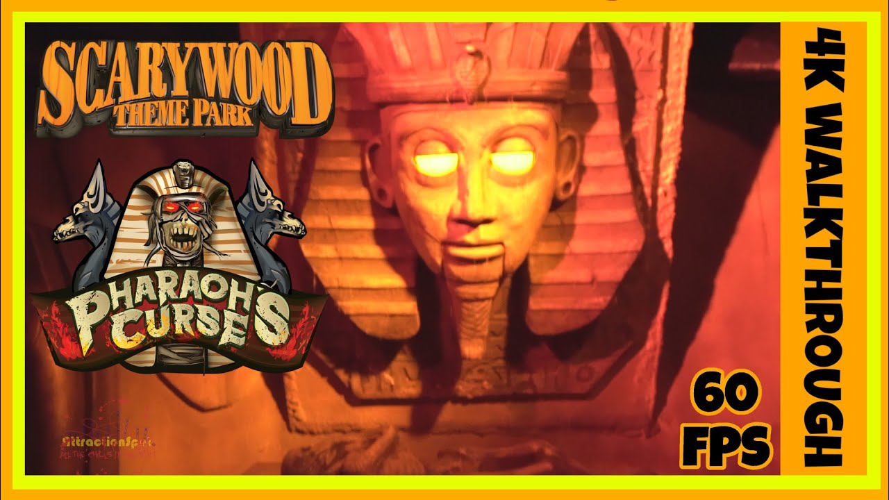 Pharaoh's Curse Maze (4K Walkthrough) Scarywood Silverwood Theme Park ...
