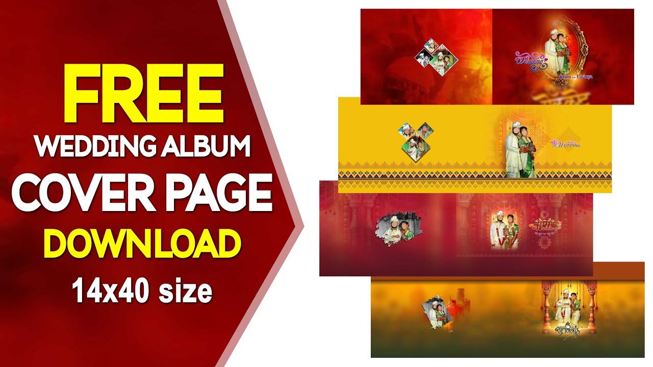 free download INDIAN WEDDING ALBUM DESIGN 14X40 cover page SHEET'S 6-11 ...