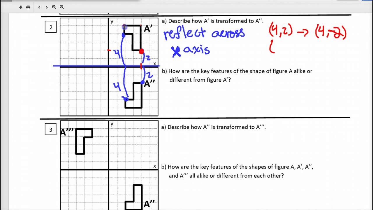 Math1 G1 Rigid Transformations Reflection Notes - YouTube