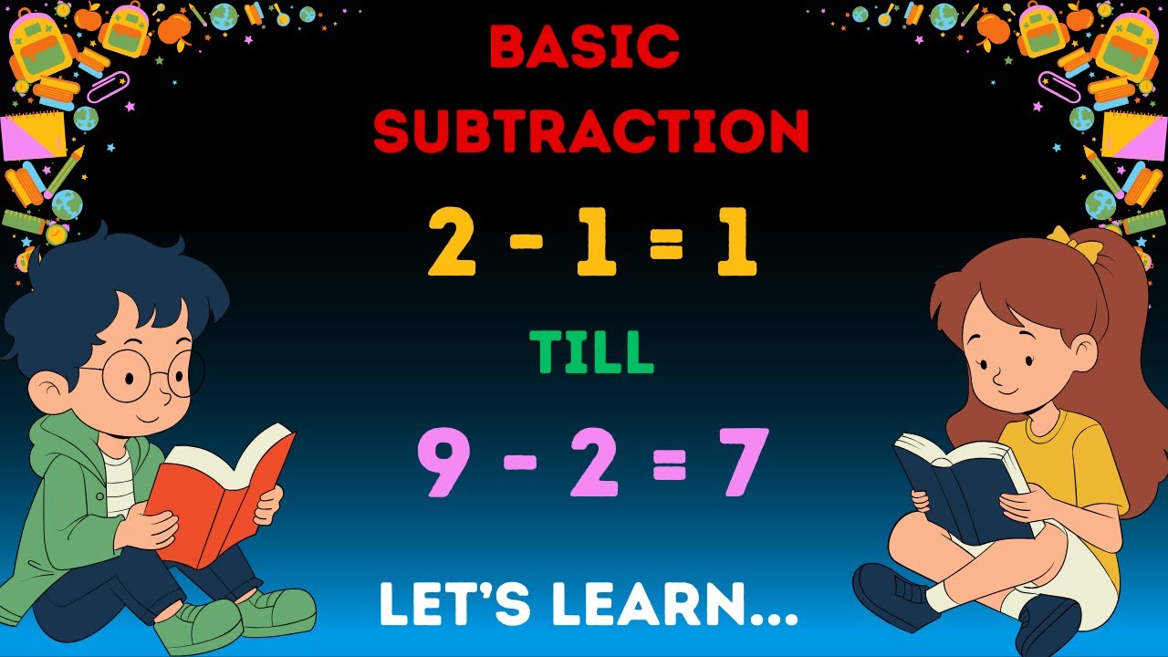 2-1=1 | Learn Basic Subtraction | Primary School | Class-1 Fun Math for ...
