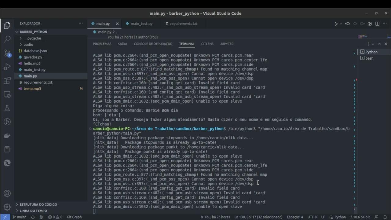 Assitente Virtual com Python pyaudio SpeechRecognition nltk gTTS e playsound - YouTube
