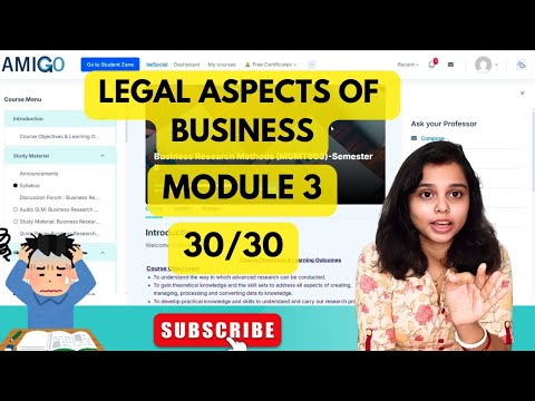 Module-3 Answer Key 🔥| Legal Aspects Of Business | Amity online MBA ...