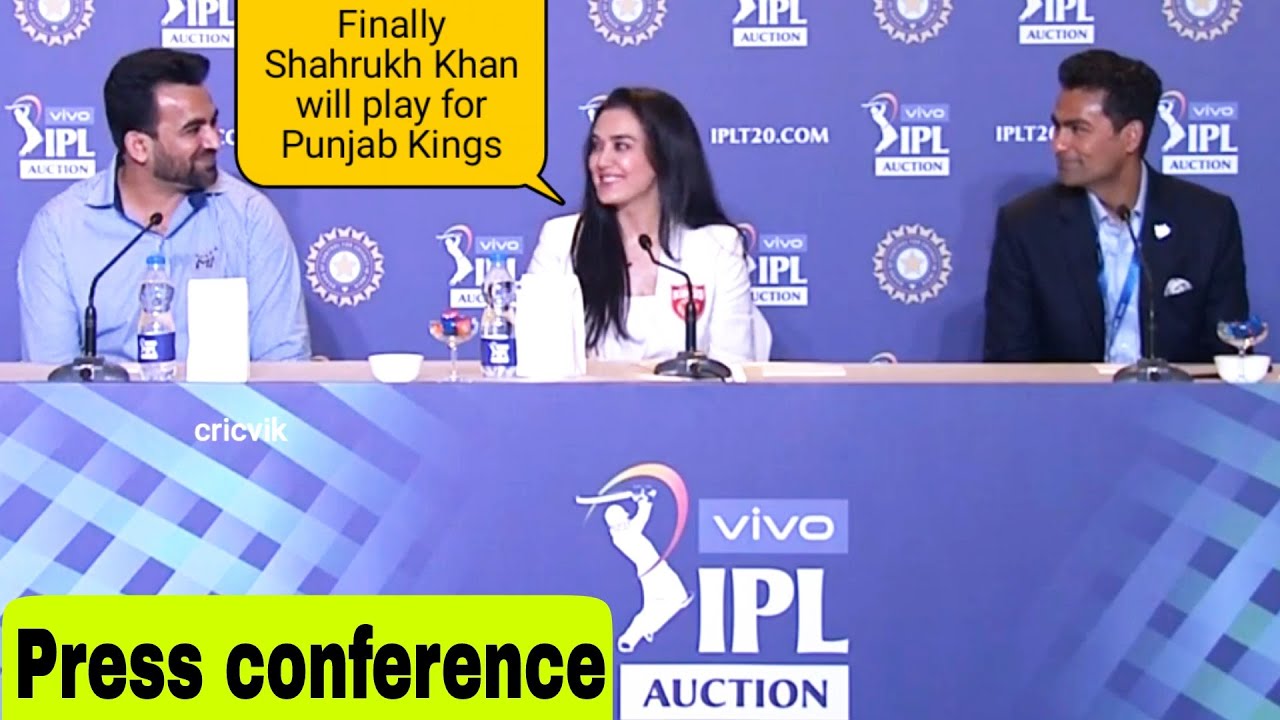 Zaheer Khan, Preity Zinta & Mohammed Kaif | IPL Auction Press ...