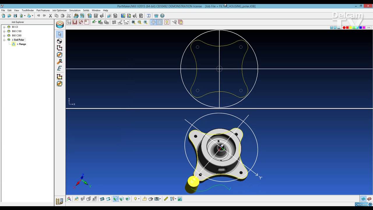 Polar Interpolation for PartMaker Mill - YouTube