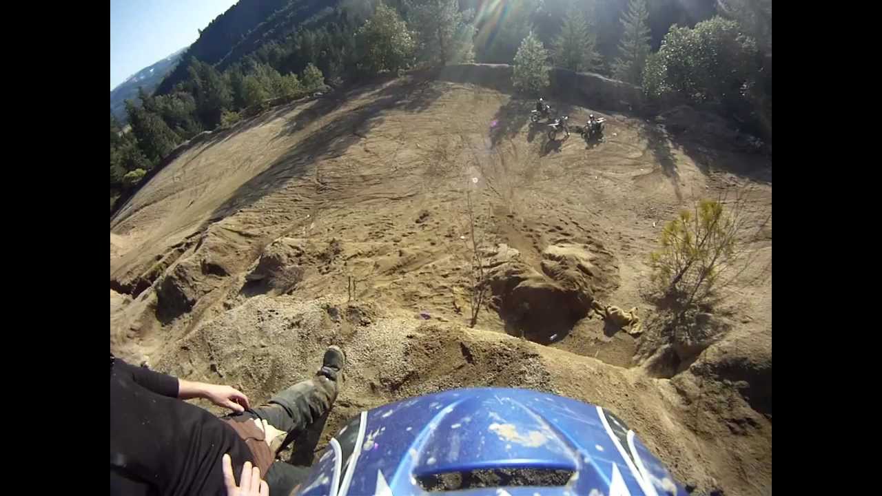 Dirt bike step up jump - YouTube