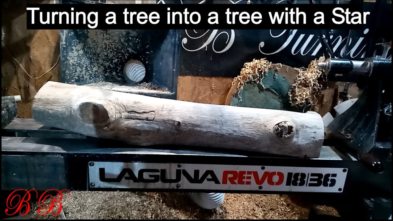 Wood Turning a Christmas Tree with a Star - YouTube