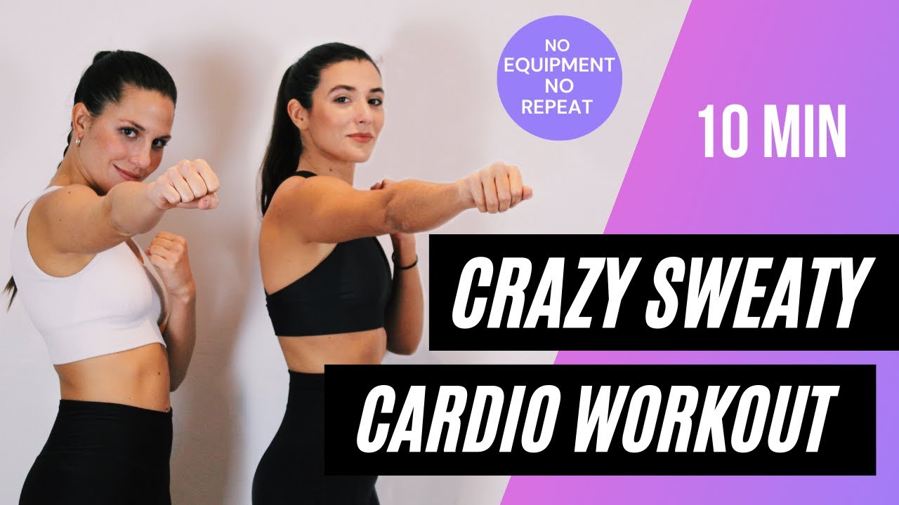 10 MIN CRAZY SWEATY CARDIO HIIT WORKOUT | At home FAT BURN workout | No ...