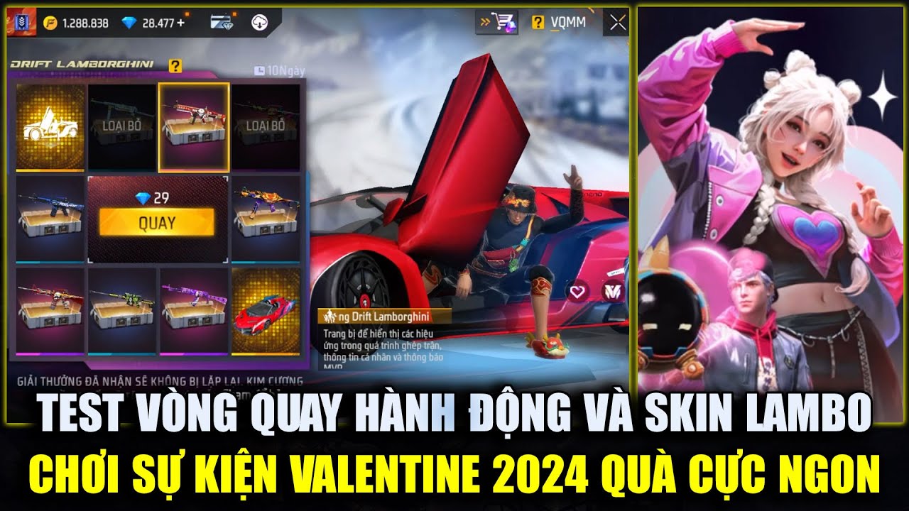 Test Vòng Quay Hành Động Lambo Gia Nhập Và Skin Xe Cực Xịn - Test Sự ...