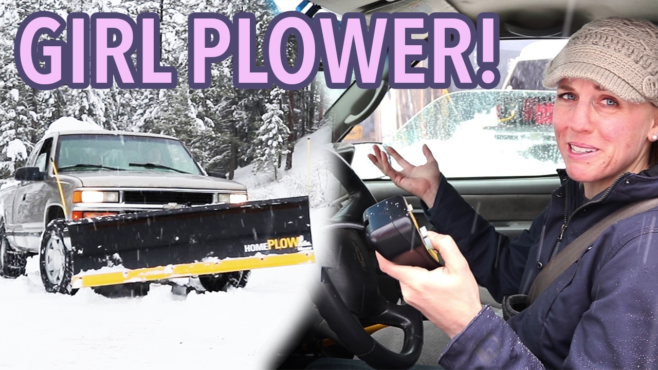 WOMAN OPERATES SNOW PLOW FOR FIRST TIME! - YouTube