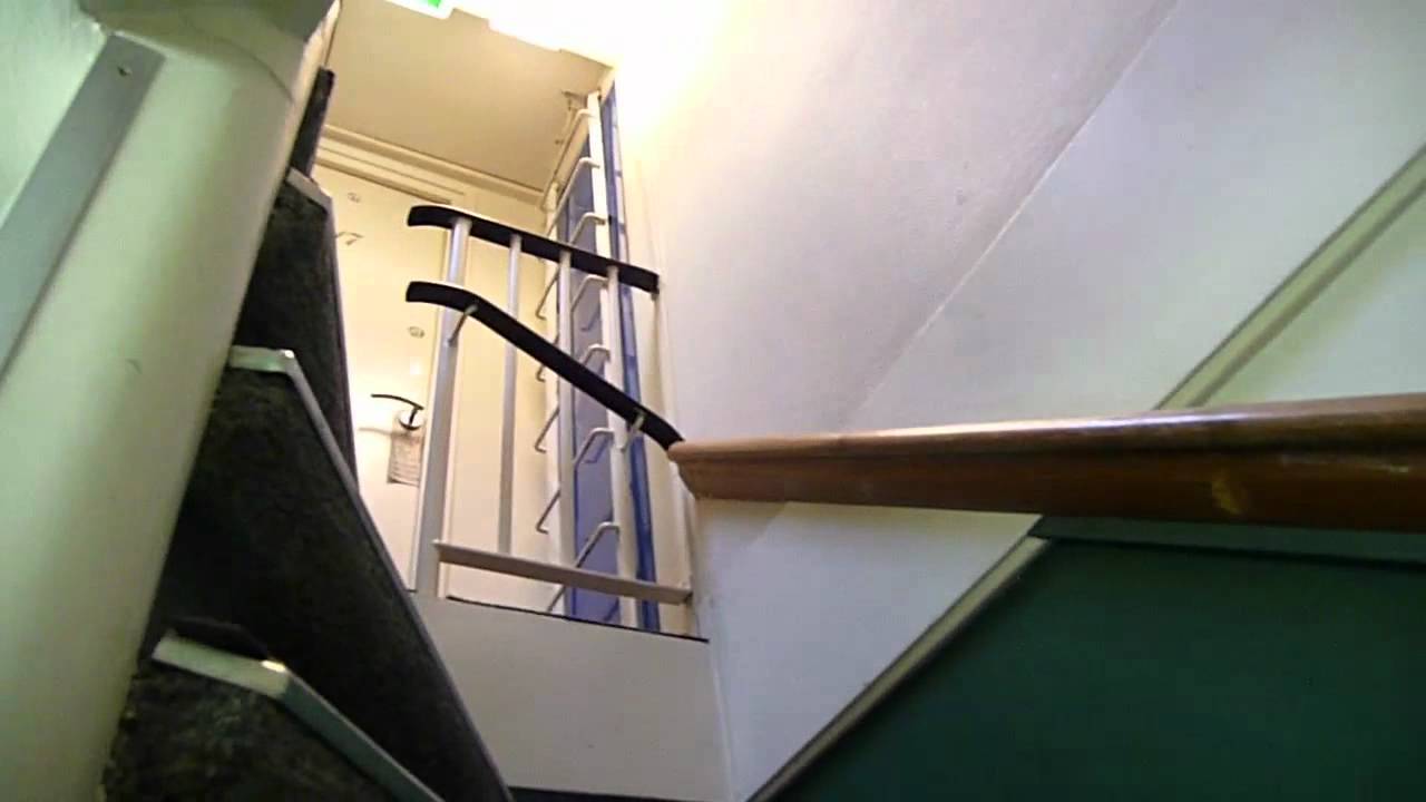 Amsterdam stairs from hotel room 33 to the lobby - YouTube