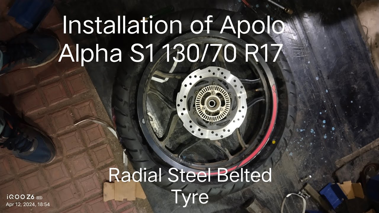 Installation of Apollo Alpha S1 130/70 R17 In My NS 160 #viral # ...