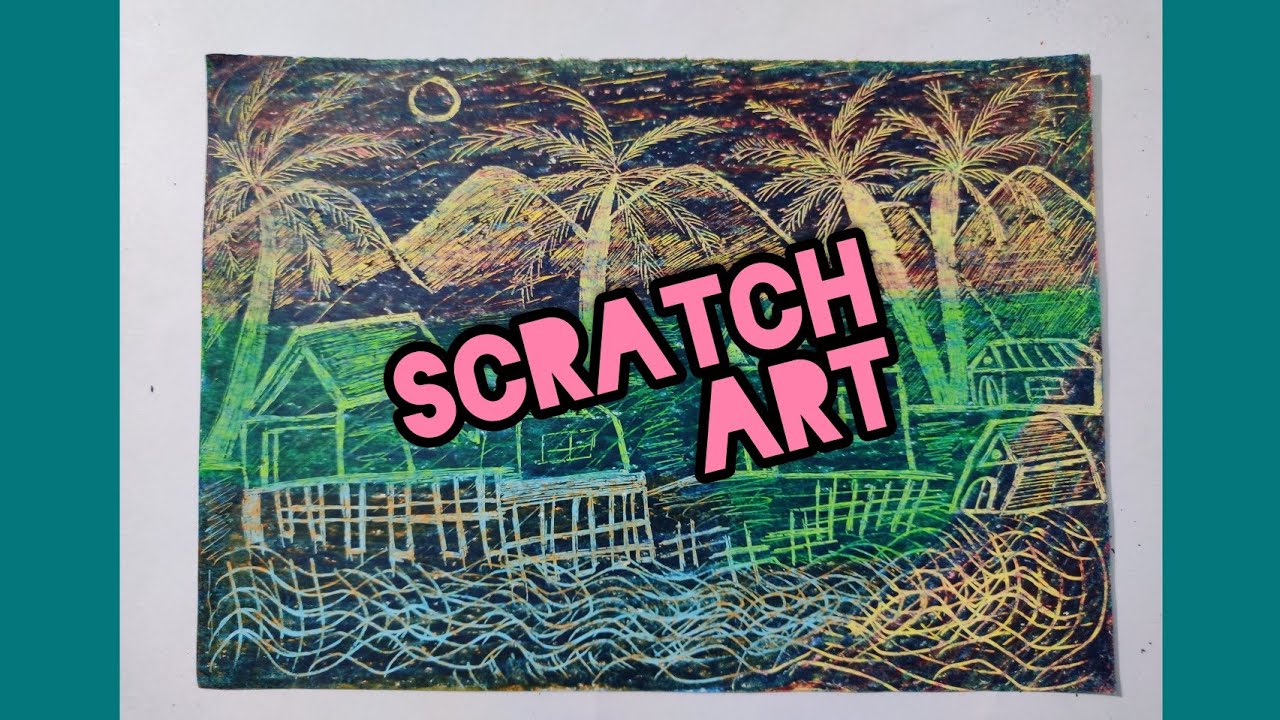 SCRATCH ART||OIL PASTEL SCRATCH DRAWING|| - YouTube