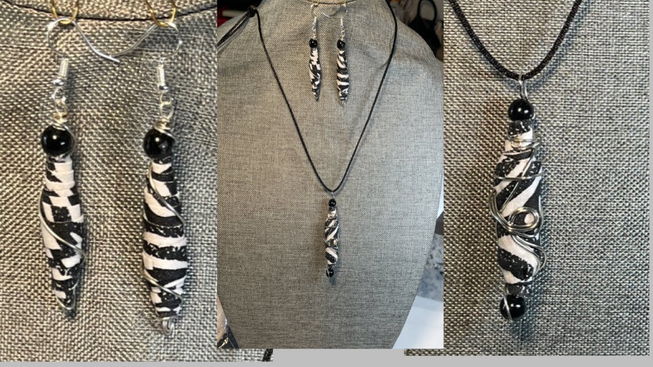 How to make Jewelry with Fabric, Paper and Wire - YouTube