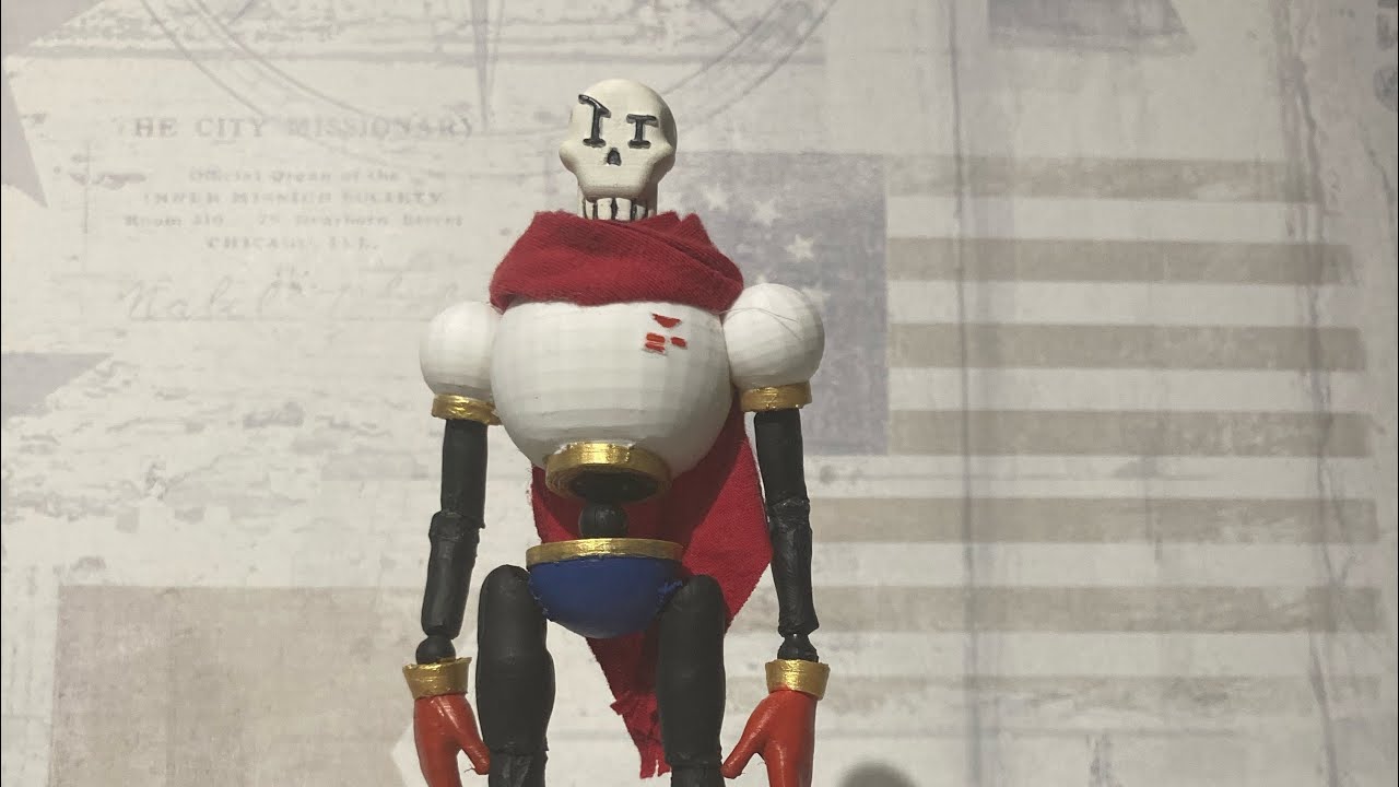 Custom papyrus figure from undertale - YouTube