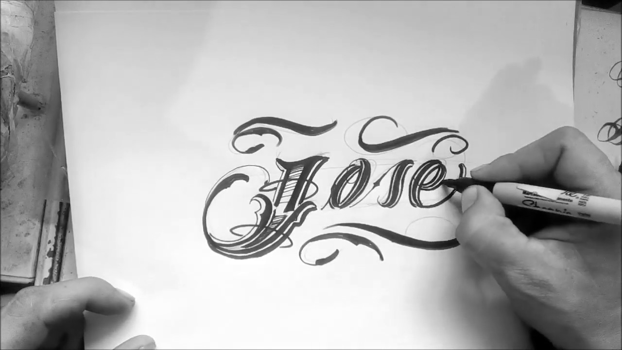 Letras para tatuar"jose"/DRAWING CHICANO LETTERING/LETRAS DE ABECEDARIO ...