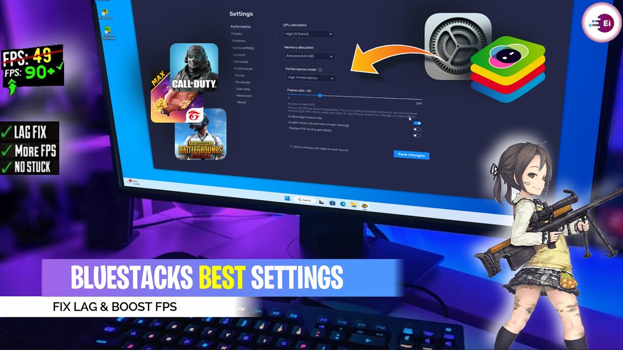 Bluestacks Best Settings For Low End PC | Lag Fix & FPS Boost | 2025 ...