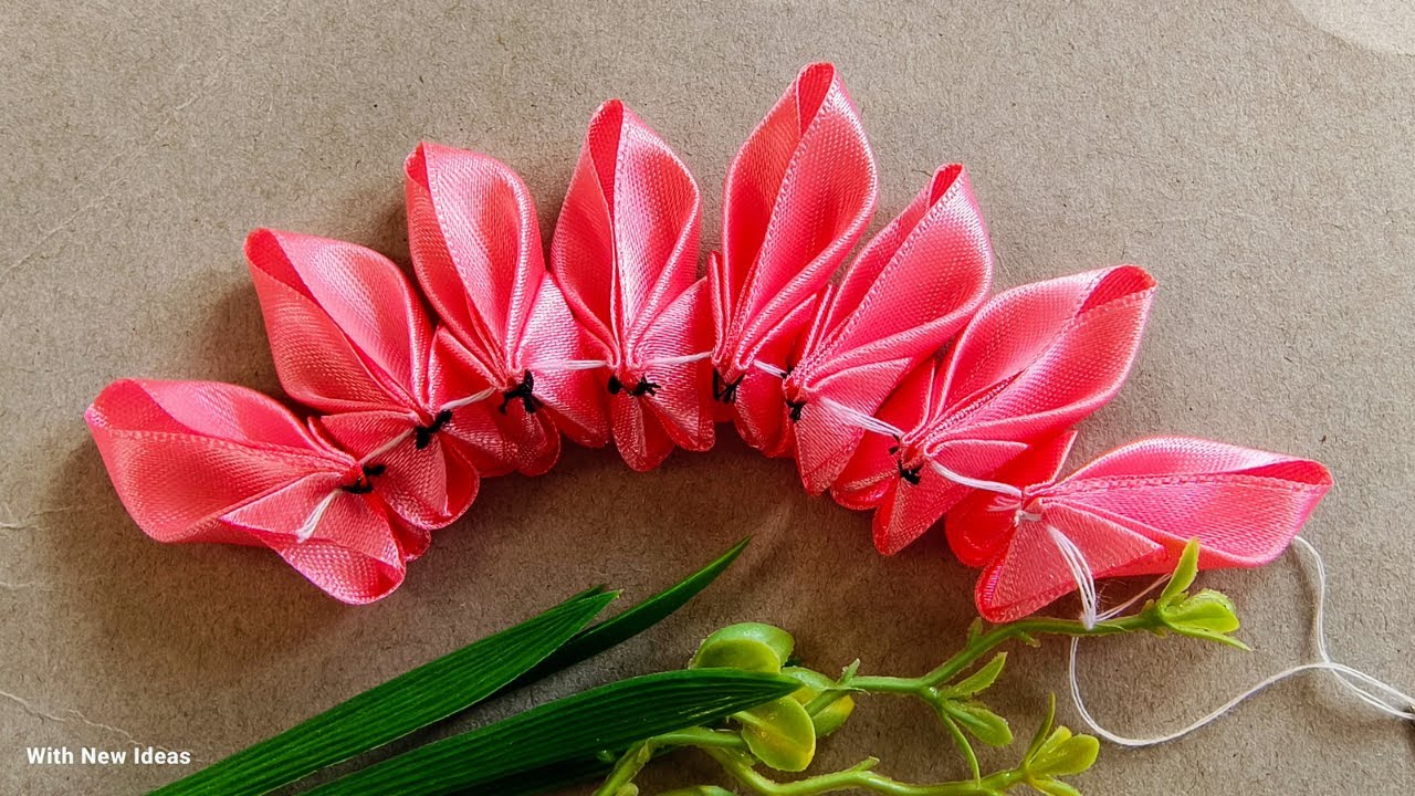 DIY Amazing Ribbon Art Quick And easy 5 minutes Craft - YouTube