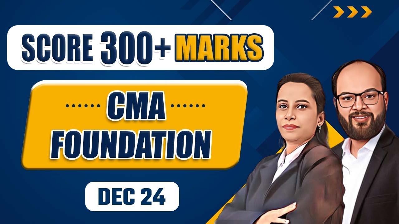 Score 300+ Marks CMA Foundation Dec 24 | How to Clear CMA Fond in 1st ...