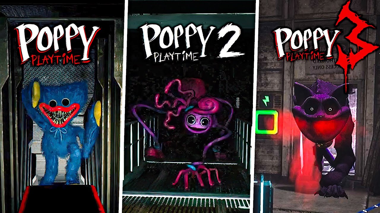 ALL CHASE SCENES CHAPTERS 1-3 COMPARED - Poppy Playtime [Chapter 3 ...