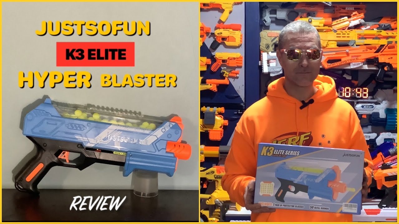 JUSTSOFUN K3 Elite Hyper Blaster Full REVIEW! I Am Very Surprised By This Blaster! #nerfreview ...