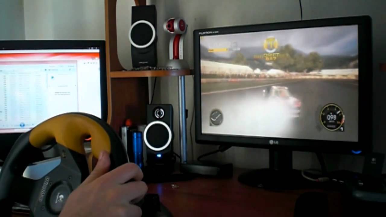 Drifting on my Logitech Wingman Formula GP - YouTube