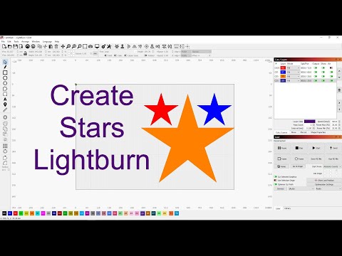Creating A Star in Lightburn for laser cutting / engraving - YouTube