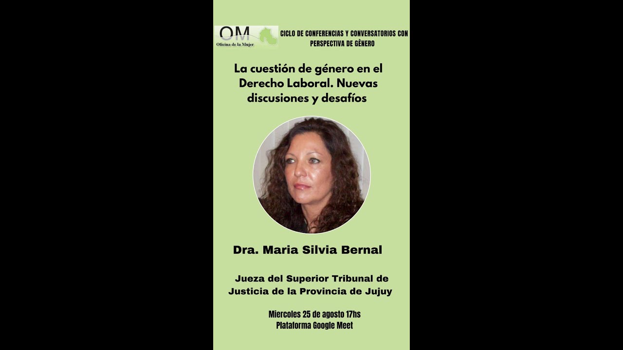 Conferencia - DRA. MARÍA SILVIA BERNAL - YouTube