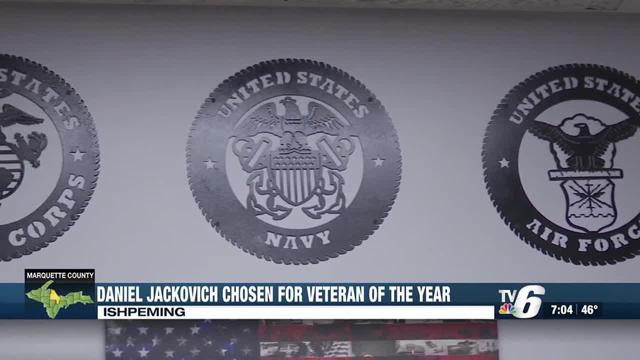 Daniel Jackovich chosen as Marquette County Veteran of the Year - YouTube