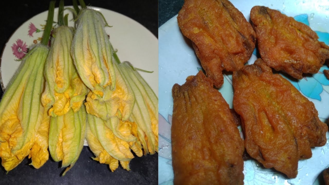 Kaddu ful ke pakode kaise banate hai | Pumpkin flower pakoda | Kumro ...