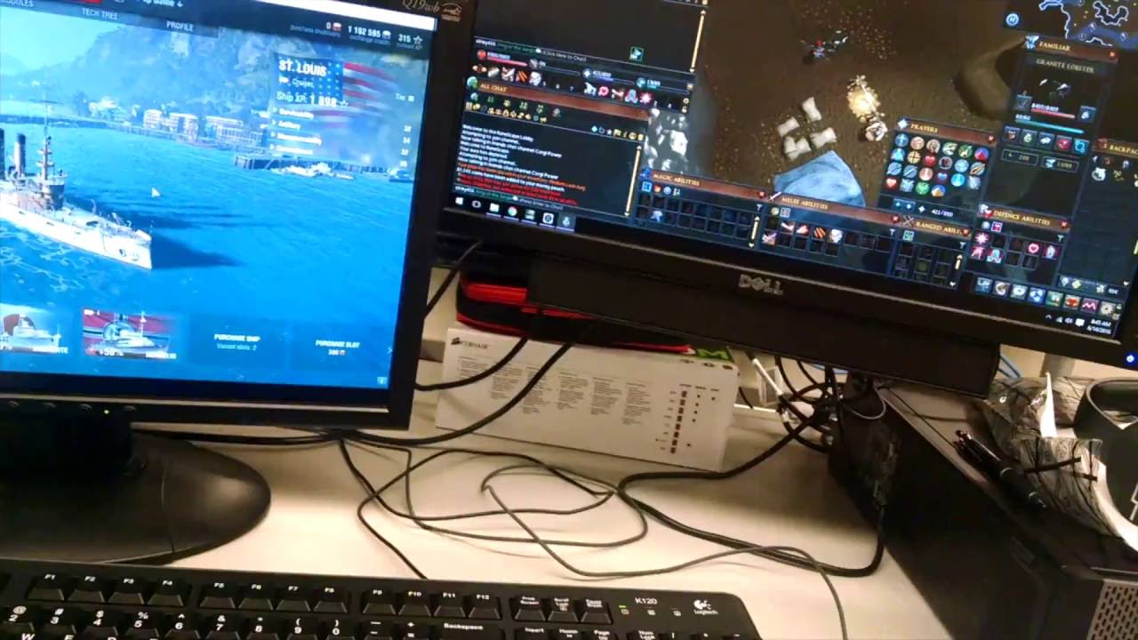 Dual monitor gaming test - YouTube