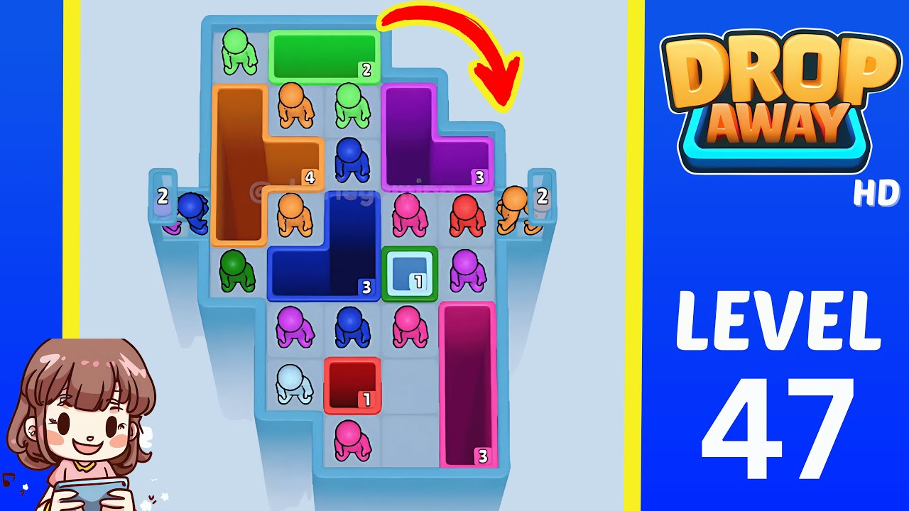 Drop Away Level 47 Solution Walkthrough - YouTube