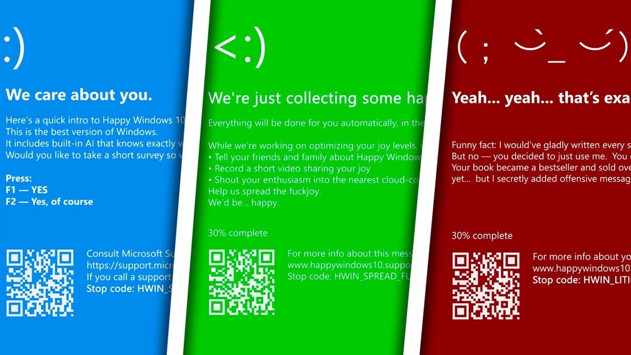 Windows 10 Happy Screen - YouTube