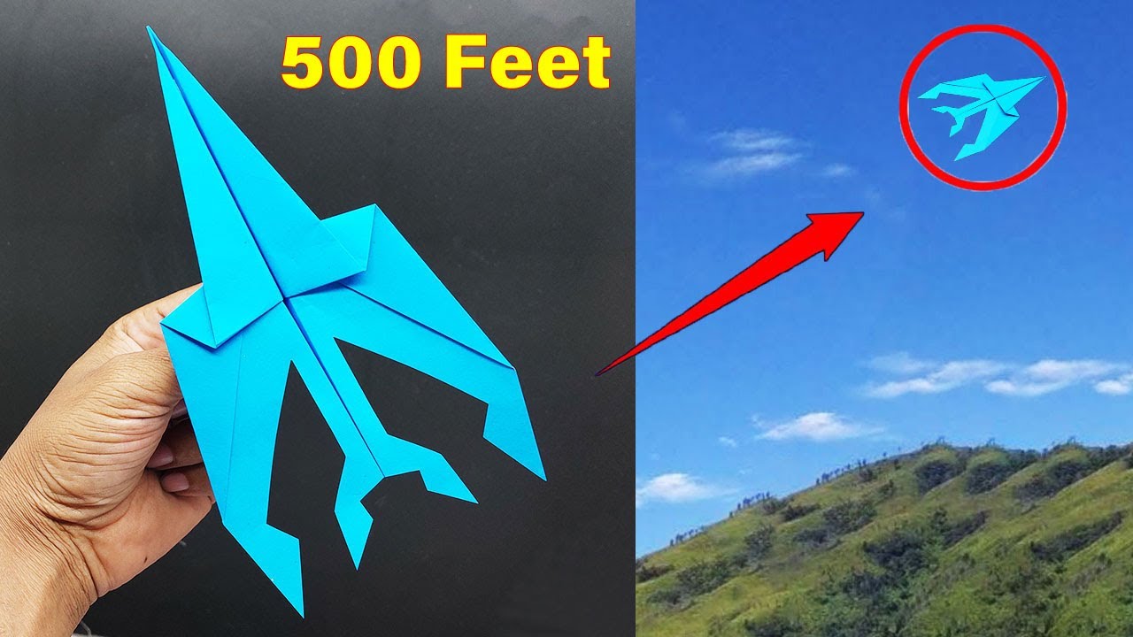 How to Make a Paper Airplane That Flies Far Over 500 Feet - YouTube