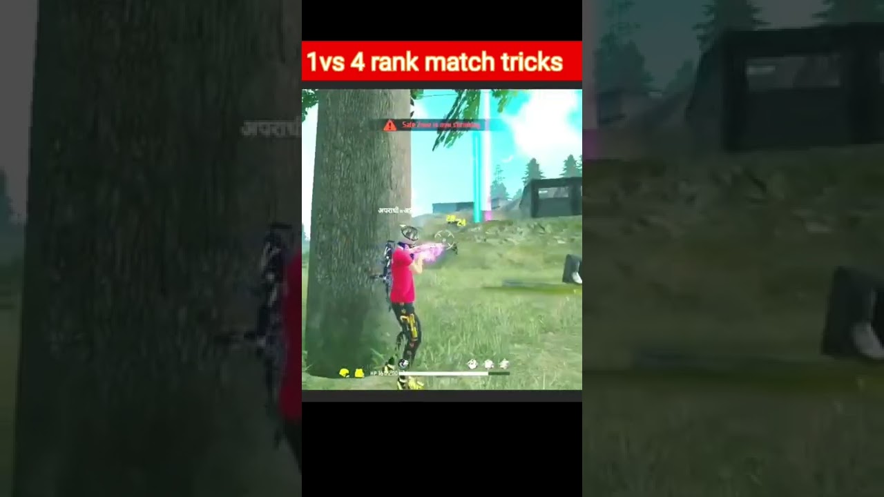 1 🌀 vs 4proplayer rank mach tricks 💯 @gyangaming #shorts #viral # ...