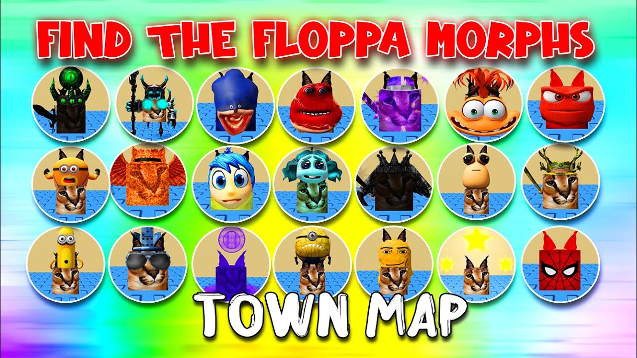 Find The Floppa Morphs - 21 NEW Floppa Morphs (Town Map) [Roblox] - YouTube