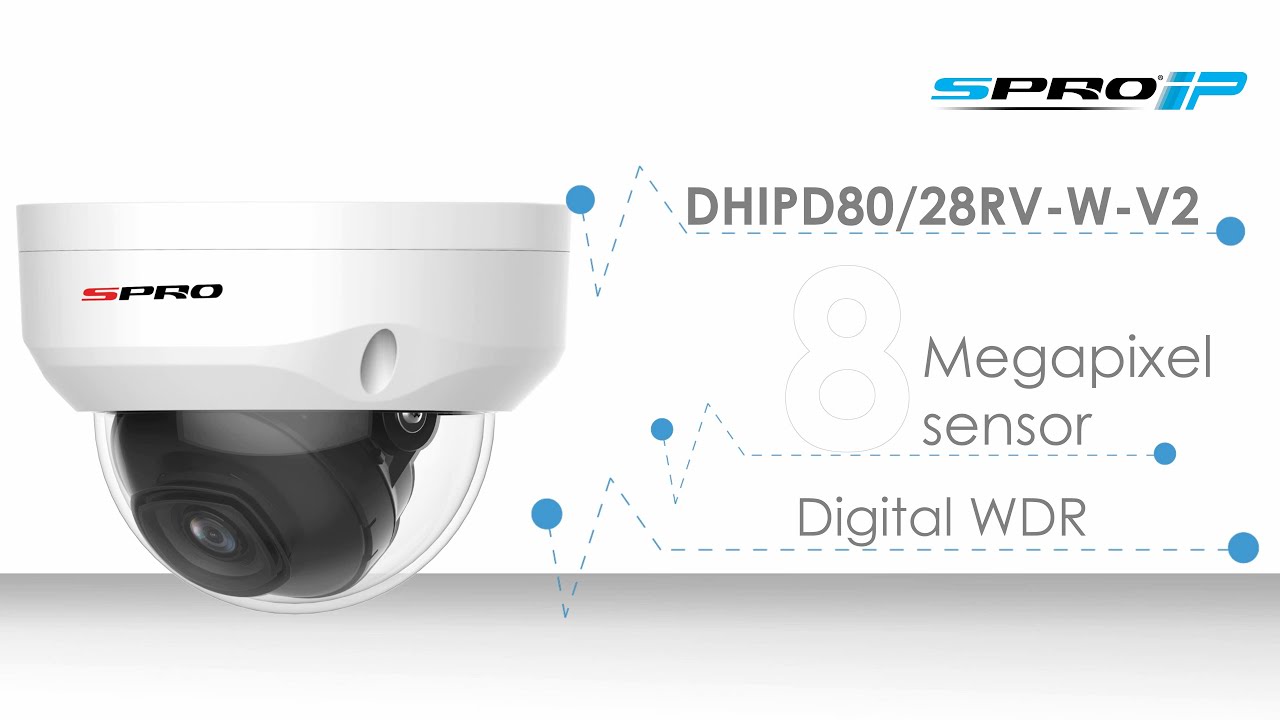SPRO CCTV - 4K (8MP) IP Vandal Resistant Camera (DHIPD80/28RV-W-V2 ...
