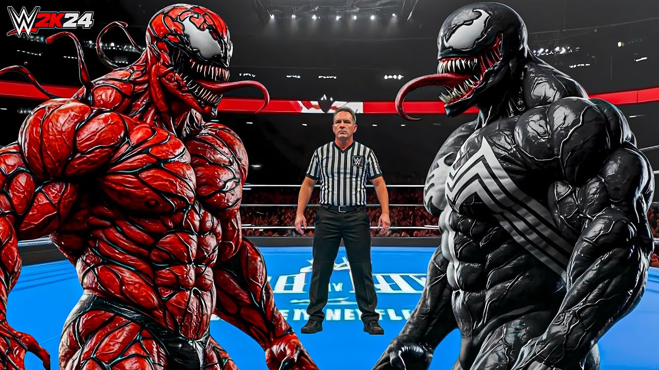 WWE 2K24 - CARNAGE VS VENOM | PS5 Gameplay - YouTube