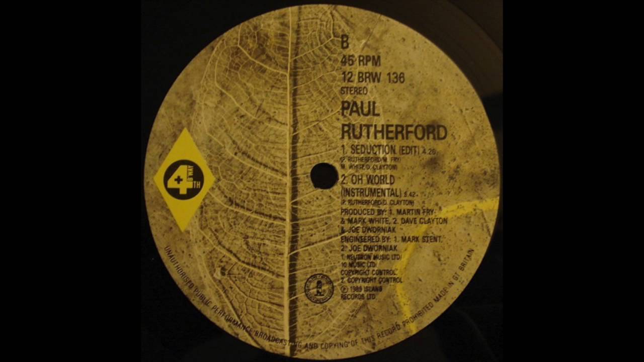 Paul Rutherford - Seduction (Edit) (1989) - YouTube