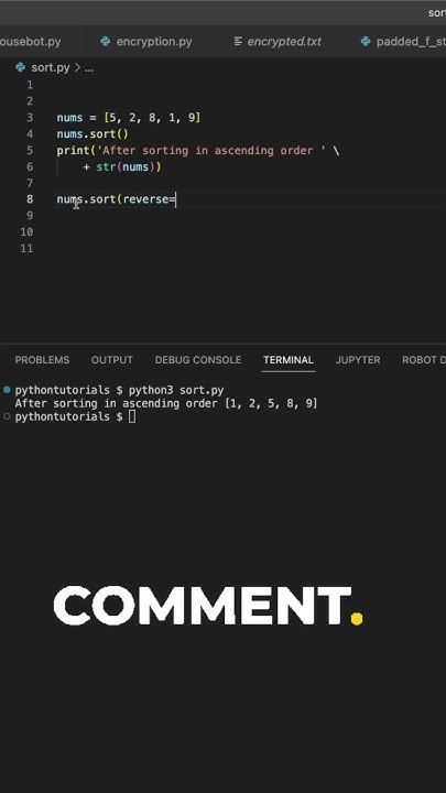 Python Trick: Mastering Sorting in less than 50 Seconds #python - YouTube