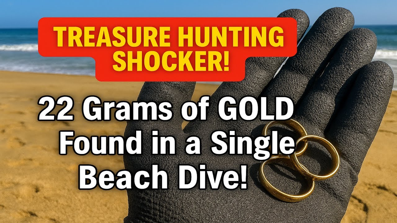 TREASURE HUNTING SHOCKER! 22 Grams of GOLD Found in a Single Beach Dive ...