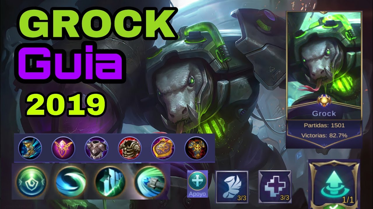 COMO USAR GROCK, GUIA, ROTACION Y BUILD 2019 - YouTube