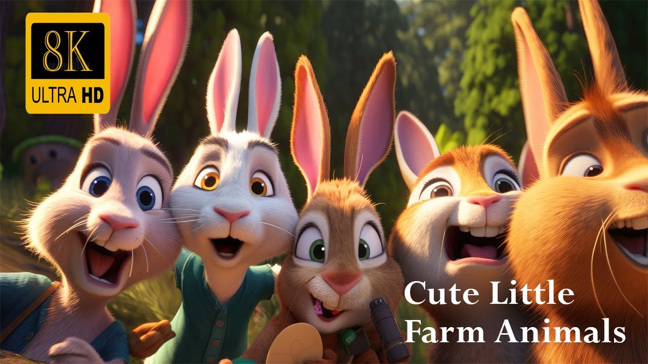 Cute Little Farm Animals Sounds HD Videos | Cow Camel Alpaca Toucan ...