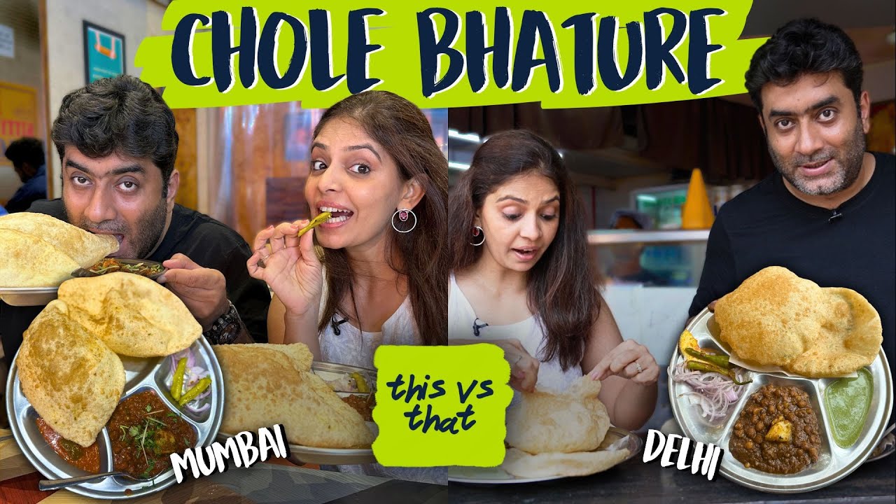 Finding the best CHOLE BHATURE in Mumbai! | This vs That | Delhi Street ...