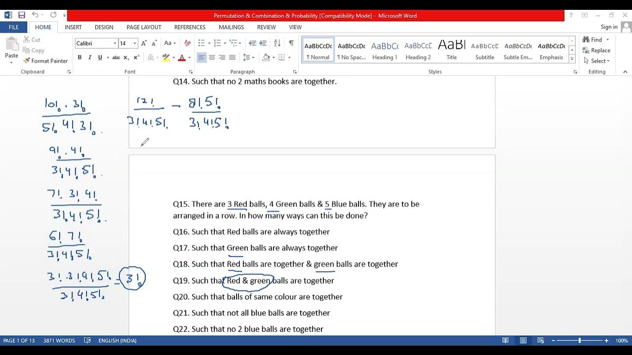 Permutation & Combination Class 2 Part 1 - YouTube