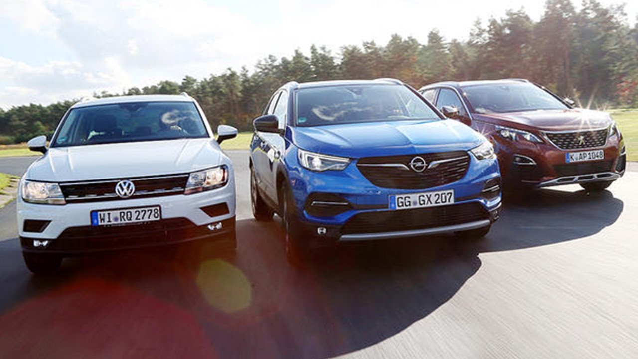 2018 Opel Grandland X vs 2018 Volkswagen Tiguan vs 2018 Peugeot 3008 ...