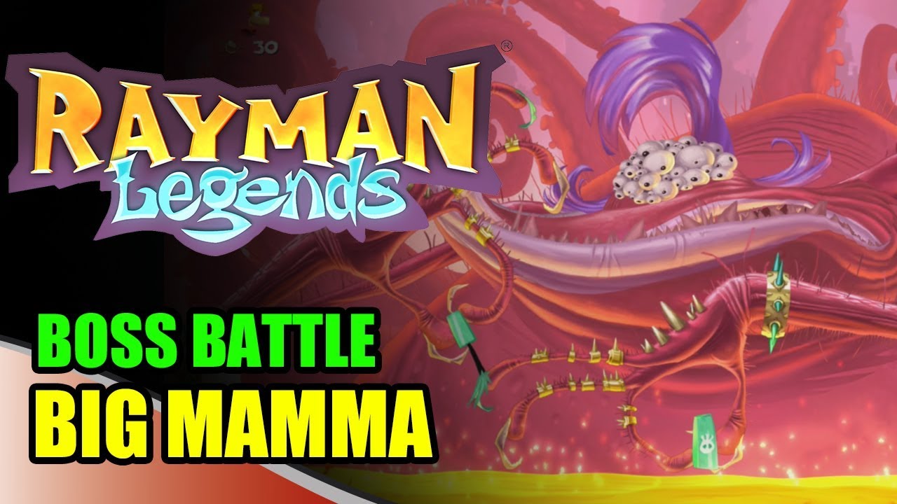 Rayman Legends - BOSS BATTLE: RAYMAN VS BIG MAMMA - YouTube