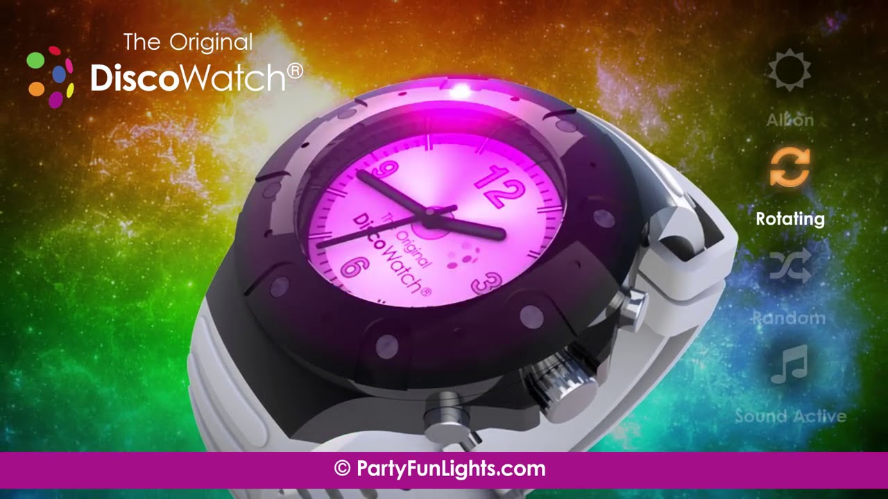 DiscoWatch Disco Watch Wholesale PartyFunLight.us | Bwanaz.com - YouTube